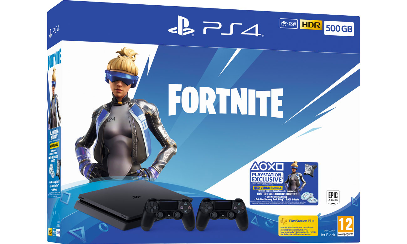 Sony Playstation 4 Slim 500GB + Fortnite DLC + Pad - Sklep komputerowy ...